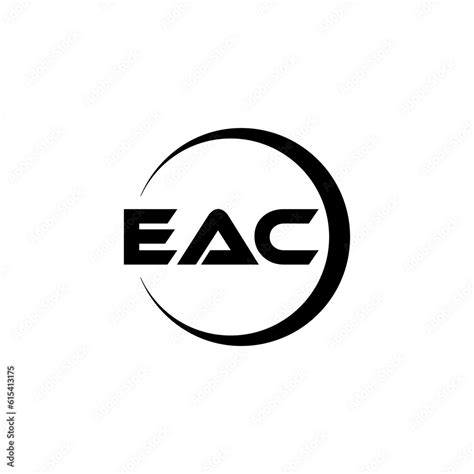 EAC Letter Logo Design With White Background In Illustrator Cube Logo Vector Logo Modern