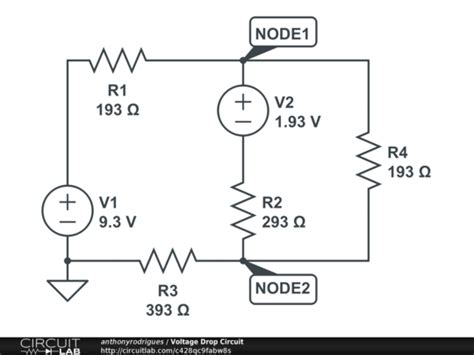 Voltage Drop Circuit Circuitlab