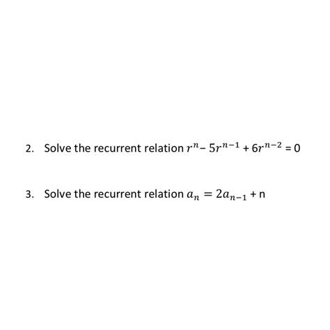 Solved Solve The Recurrent Relation Rn 5rn 16rn 20solve