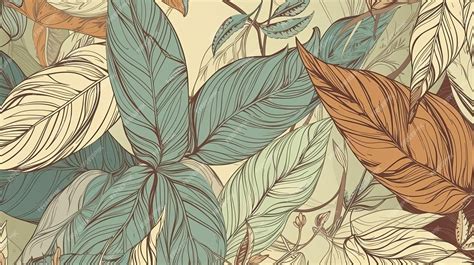 Premium Photo Botanical Seamless Pattern With Vintage Leaf