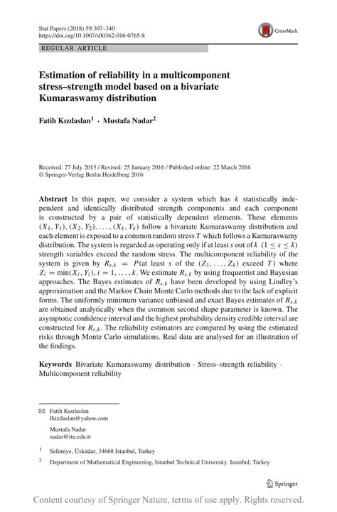 Estimation Of Reliability In A Multicomponent Stress Strength Model Based On A Bivariate