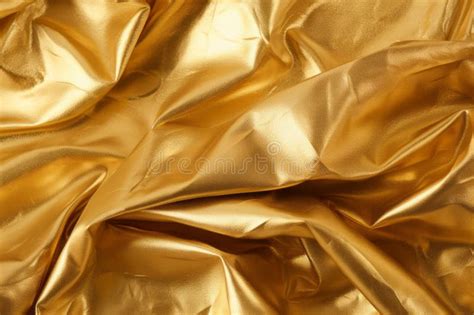 Captivating Golden Crumpled Foil Texture Background With An Alluring And Mesmerizing Appeal
