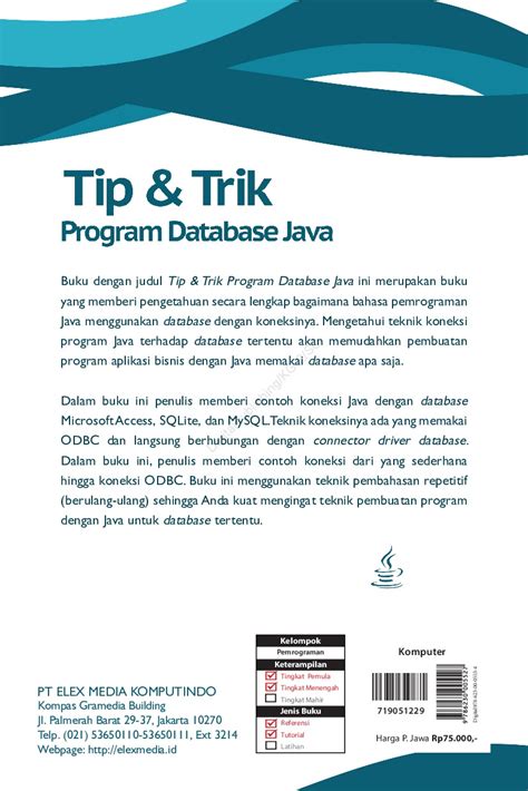 Jual Buku Tip And Trik Program Database Java Oleh Ir Yuniar Supardi