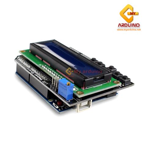 1602 Lcd 16x2 Keypad Shield For Arduino Blue Screen ขาย Arduino