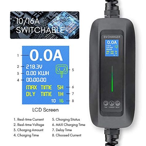 Morec Ev Charger Set Start Timeduration 1016a Nema6 20 Plug With A