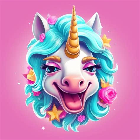 Premium Ai Image A Close Up Of A Unicorn Face With A Flower Crown