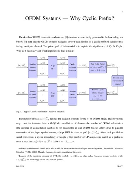 Pdf Ofdm Systems — Why Cyclic Prefix