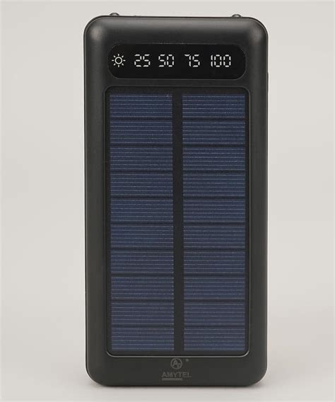 AMYTEL MAh Solar And Strong LED Power Bank W Fast Charging Buit In Cables Output