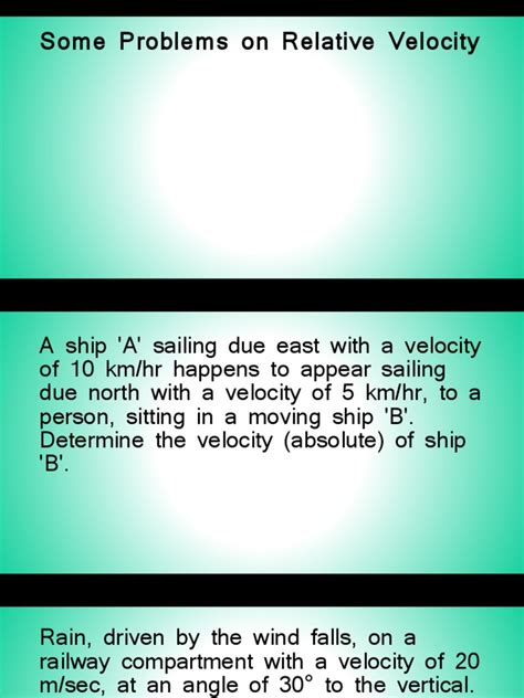 Some Problems On Relative Velocity1 Pdf