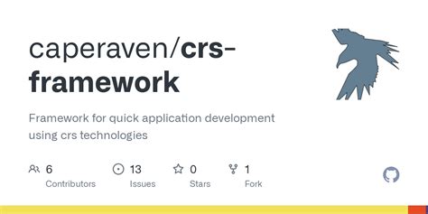 Github Caperavencrs Framework Framework For Quick Application Development Using Crs Technologies