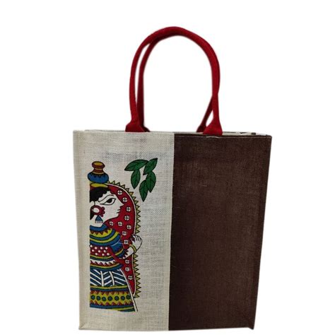 Loop Handle Printed Jute Shopping Bag At Rs 125piece प्रिंटेड जूट