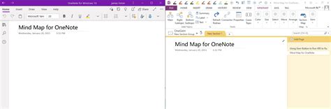 在 Onenote 2016 中创建思维导图，而后在 Onenote Uwp 中修改思维导图 数字笔记珍宝 Onenotegem