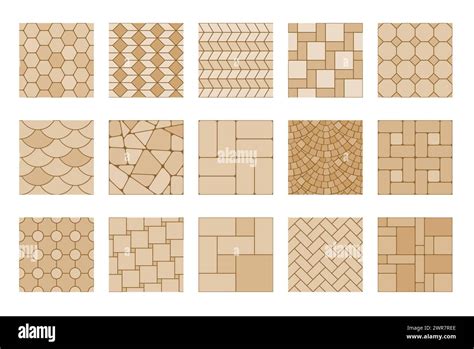 Pavement Top View Pattern Street Cobblestone Garden Sidewalk Tile