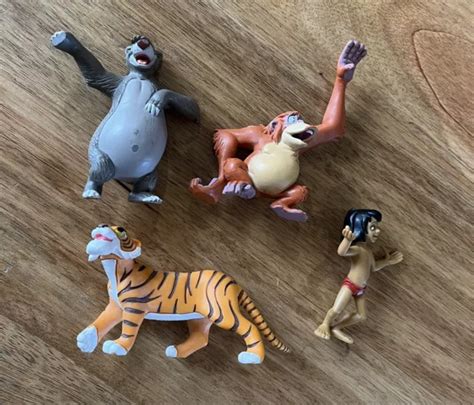 Disney Jungle Book Baloo King Louie Shere Khan Mowgali Mini Figures Set