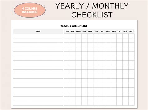 Monthly Checklist Essential Tasks For Every Month All Free Printables