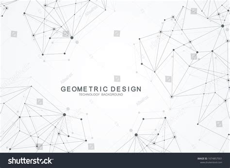 Abstract Polygonal Background Connected Lines Dots Stock Vector