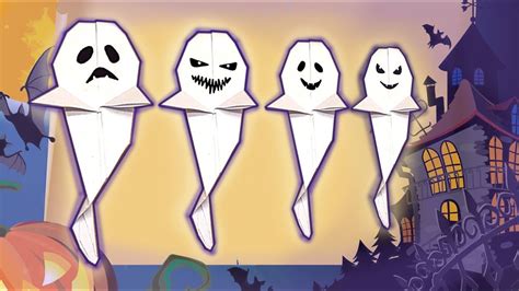 Оригами привидение на Хэллоуин Halloween Decoration Origami Paper
