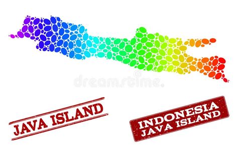 Java Dotted Map Set Stock Vector Illustration Of Continent 230332871