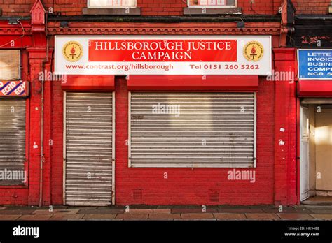 Hillsborough Justice Campaign Shop Outside Liverpool Football Stadium