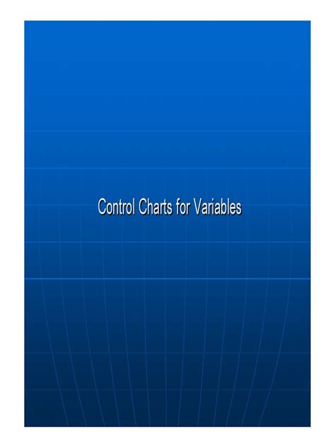 Control Charts For Variables Pdf Standard Deviation Mean