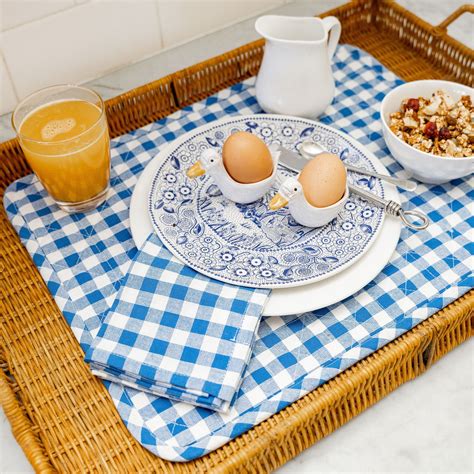 Blue Gingham Placemat Banjo And Co Home