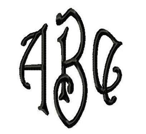 3 Initial Monogram No 1 Machine Embroidery Designs Etsy