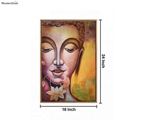 Buy Gautam Buddha Face Wall Painting At 63 Off Online Wooden Street