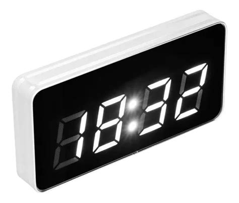 Reloj Digital Pequeño Espejo De Vidrio Escritorio Función Cuotas