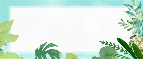 Simple Green Plant Flower Spring Blue Background Small Fresh Simple