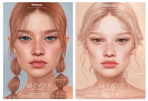 Second Life Marketplace Deetalez Skin Demo For Lelutka Evox Skins