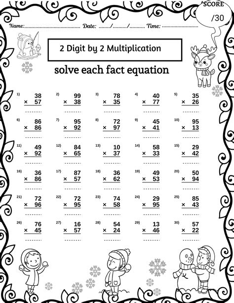 Multiplying 6 Digit By 2 Digit Numbers A Worksheets Library