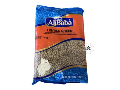 Alibaba 1 Kg Green Lentils Lotus Markt