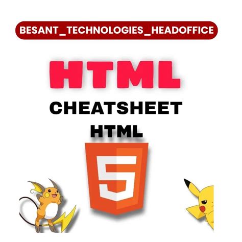 Besant Technologies Velachery On Linkedin Html Coding Webdevelopment Cheatsheet Levelup