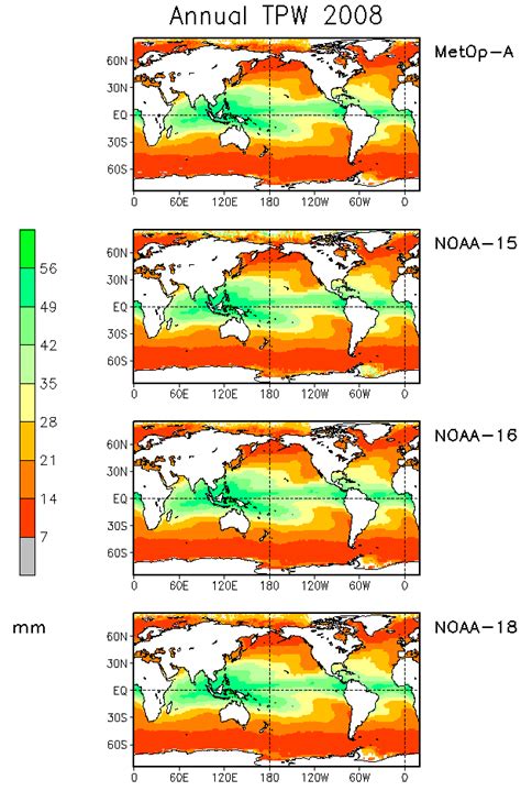 Annual Total Precipitable Water For 2008 For Merra 2 Top Left