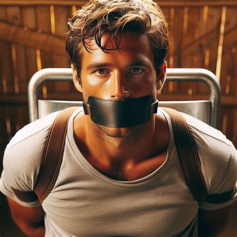 Guys Tied Up And Gagged By Ai On Tumblr A Handsome Guy Is Restrained