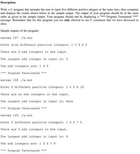 Solved I Need A C Program Code For The Following Program