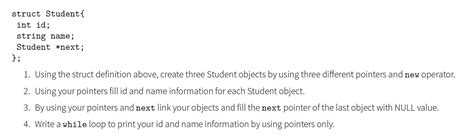 Solved Struct Babe Int Id String Name Babe Next Chegg Com
