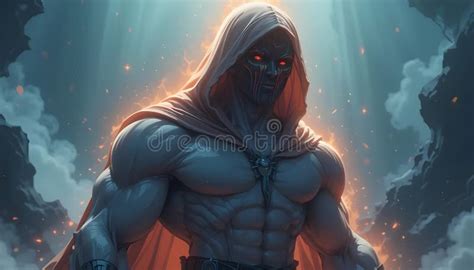 A Humanoid Figure With Scary Eyes Generated By Ai Stock Illustration