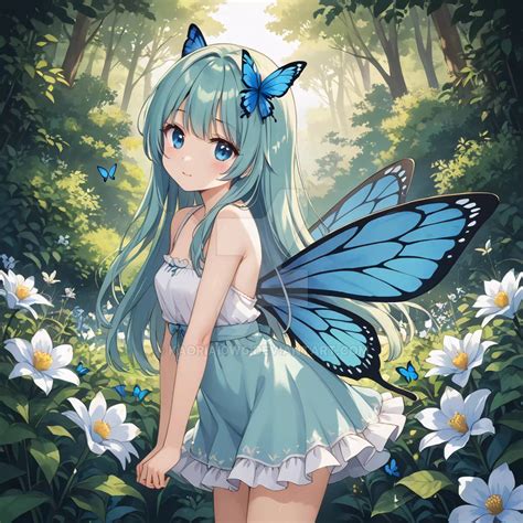 Open Cute Butterfly Anime Girl Ai Adoptable By Kaoriai0w0 On Deviantart