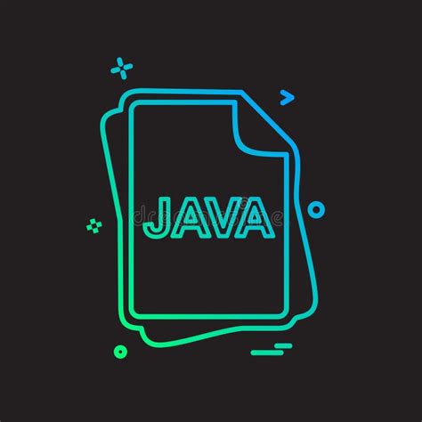 tipo de arquivo vetor de java do projeto do ícone imagem de stock