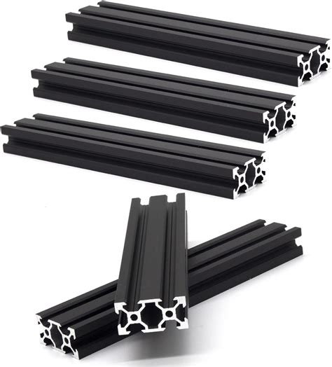 5pcs 1500mm 2040v European Standard Anodized Black Aluminum Profile Extrusion