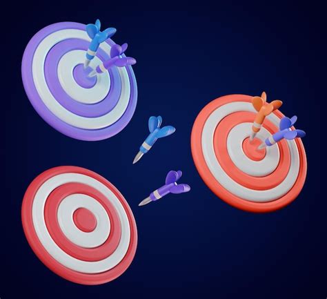 Premium Psd Dart Board Target 3d Color