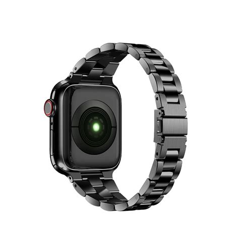 Tf7（ティーエフセブン） アップルウォッチ バンド イージーアジャスト メタルバンド スリム ワンタッチバックル 交換ベルト For