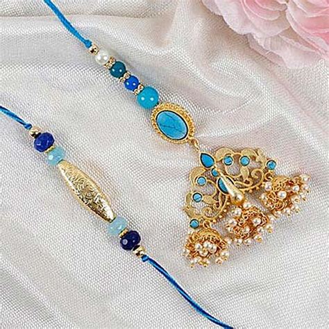 Designer Peacock Lumba Rakhi Philippines T Designer Peacock Lumba