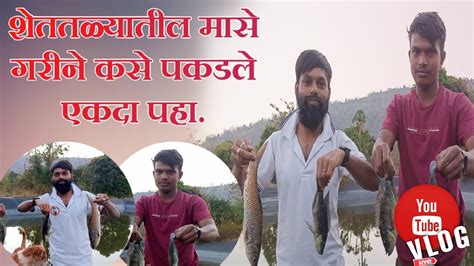 गावाकडं शेततळ्यातील मासे पकडताना मी आणि माझे मित्र Youtube