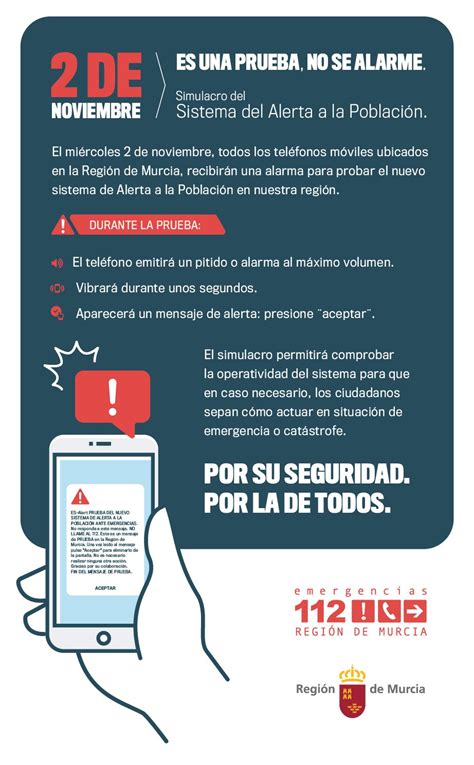 Simulacro del Sistema de Alerta a la Población hoy 2 de noviembre en