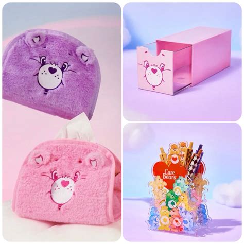 Be Woman 現預 Care Bears 愛心熊 彩虹熊 桌上型 收納盒 衛生紙盒 紙巾 收納袋 收納盒 筆筒 蝦皮購物