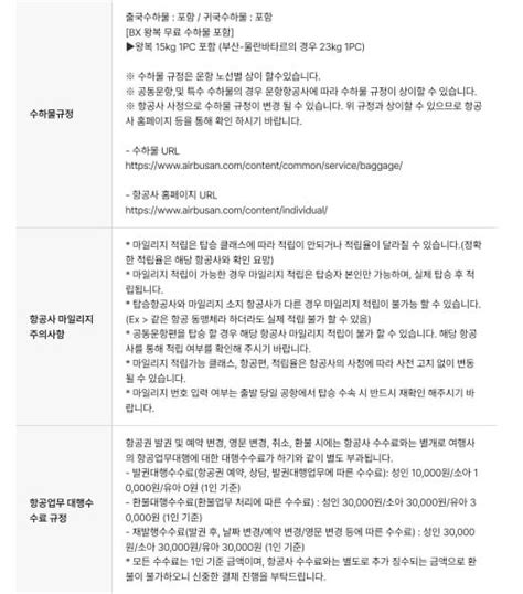 하나투어 땡처리 최저가 항공권 비행기표 구매하기 주의사항
