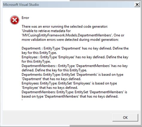 C ASP Net MVC 5 Unable To Retrieve Metadata For Stack Overflow