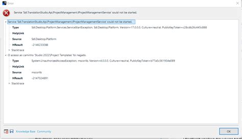 Service Sdl TranslationStudio Api ProjectManagement IProjectManagementService Could Not Be